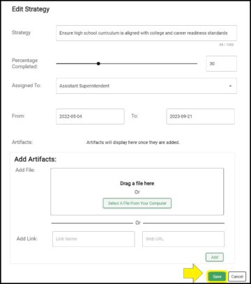 How to add artifacts (attached files and linked webpages) to a Strategy - ECRA Group Inc.