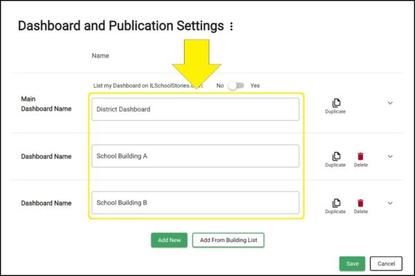 How to change the district name and a dashboard name - ECRA Group Inc.