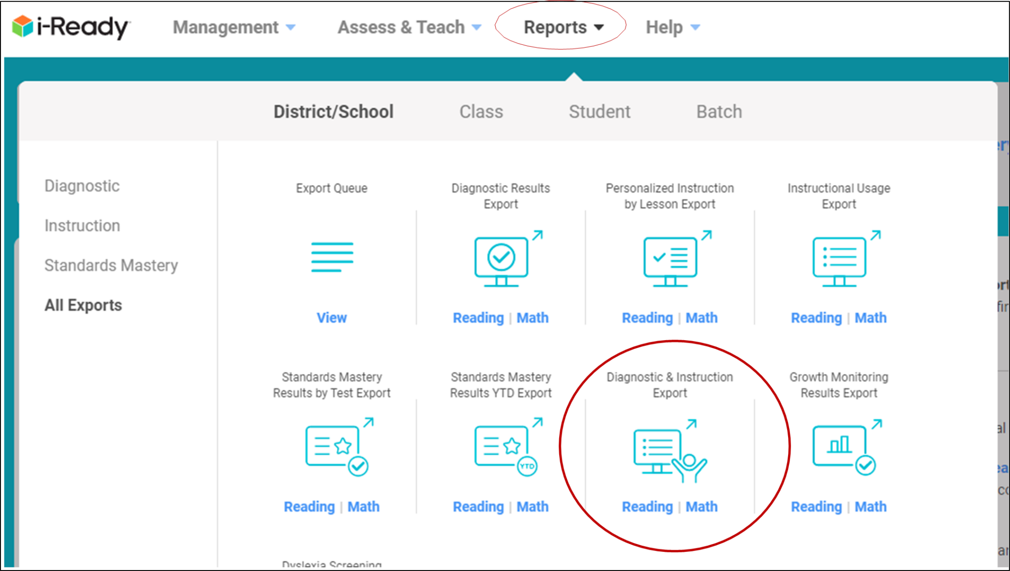 Data Export Guide - iReady - ECRA Group Inc.