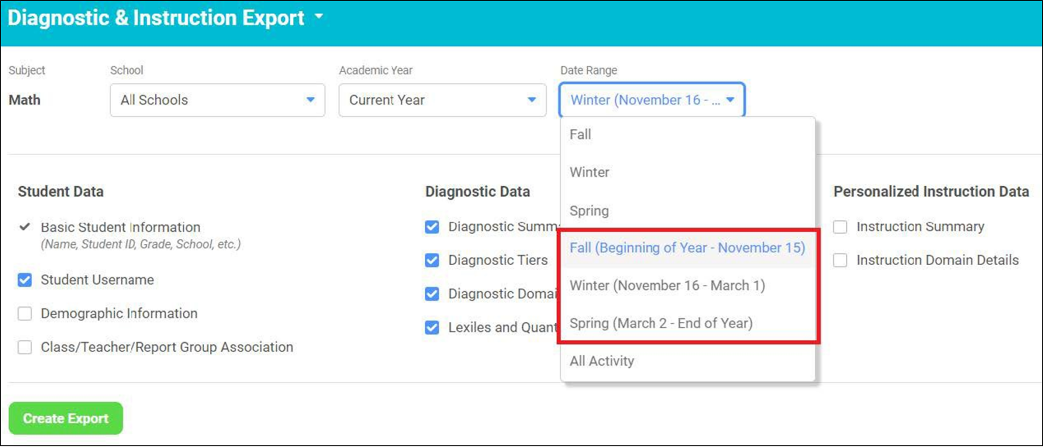 Data Export Guide - iReady - ECRA Group Inc.