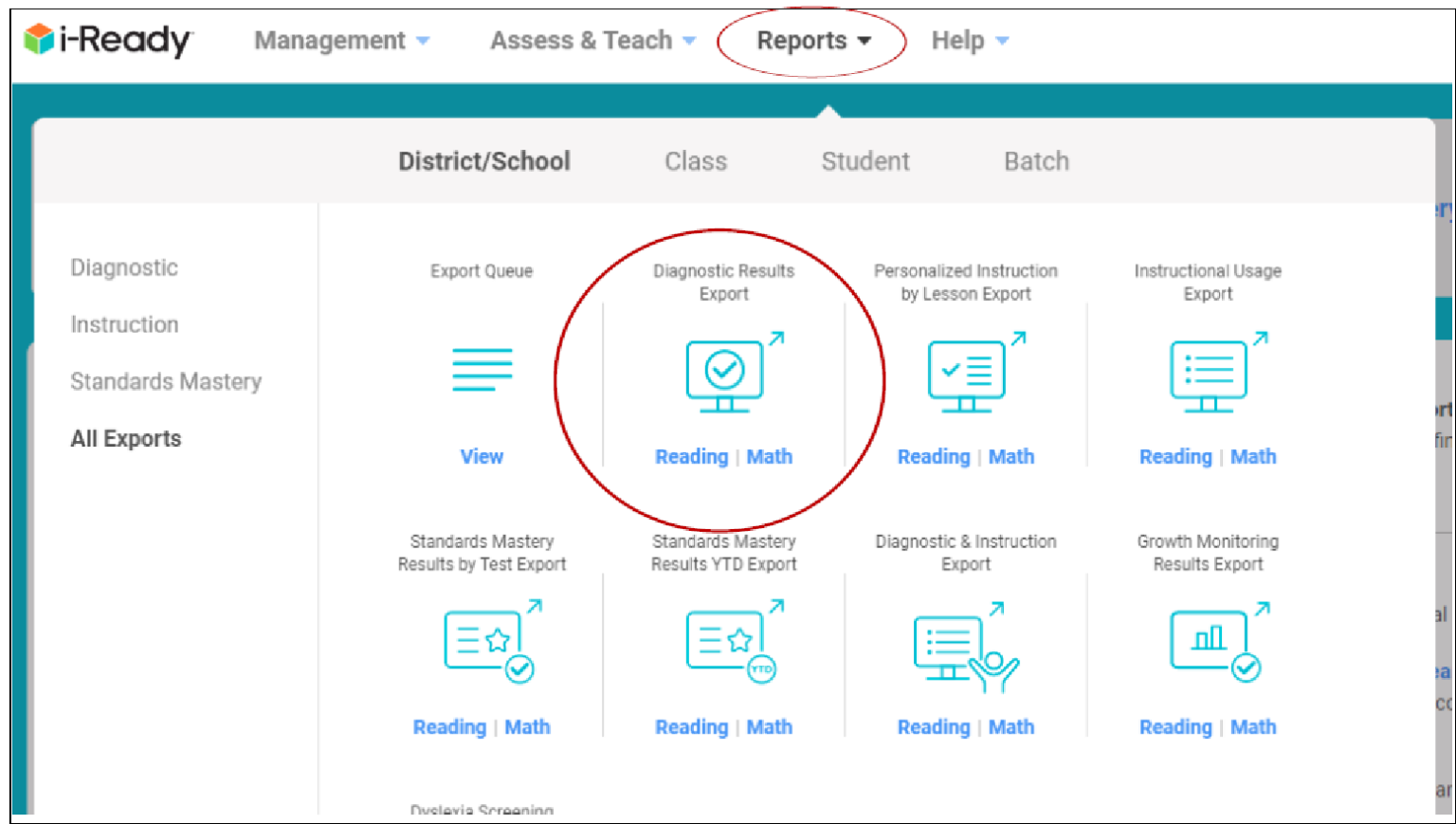 Data Export Guide - iReady - ECRA Group Inc.