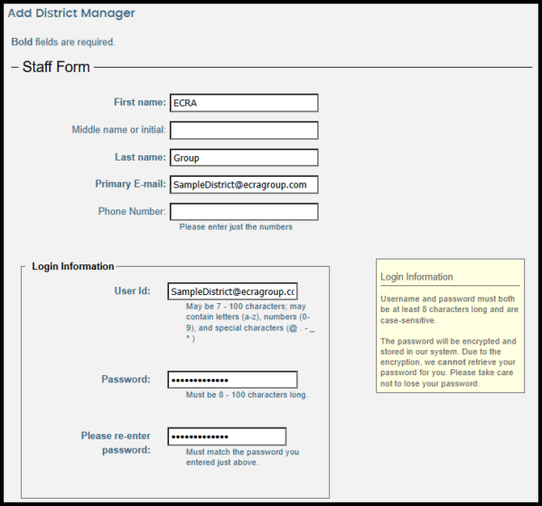 FastBridge - User Creation Guide - ECRA Group Inc.